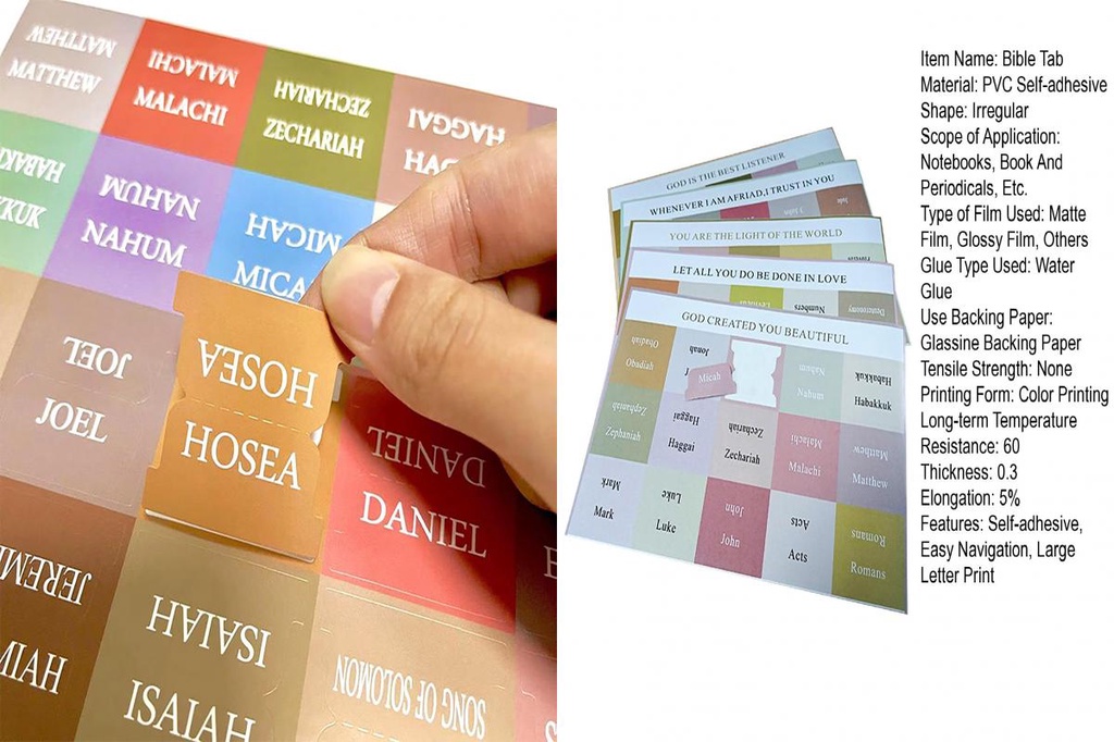 Personalized Bible Index Stickers Bible Sticky Index Label Large Print ...