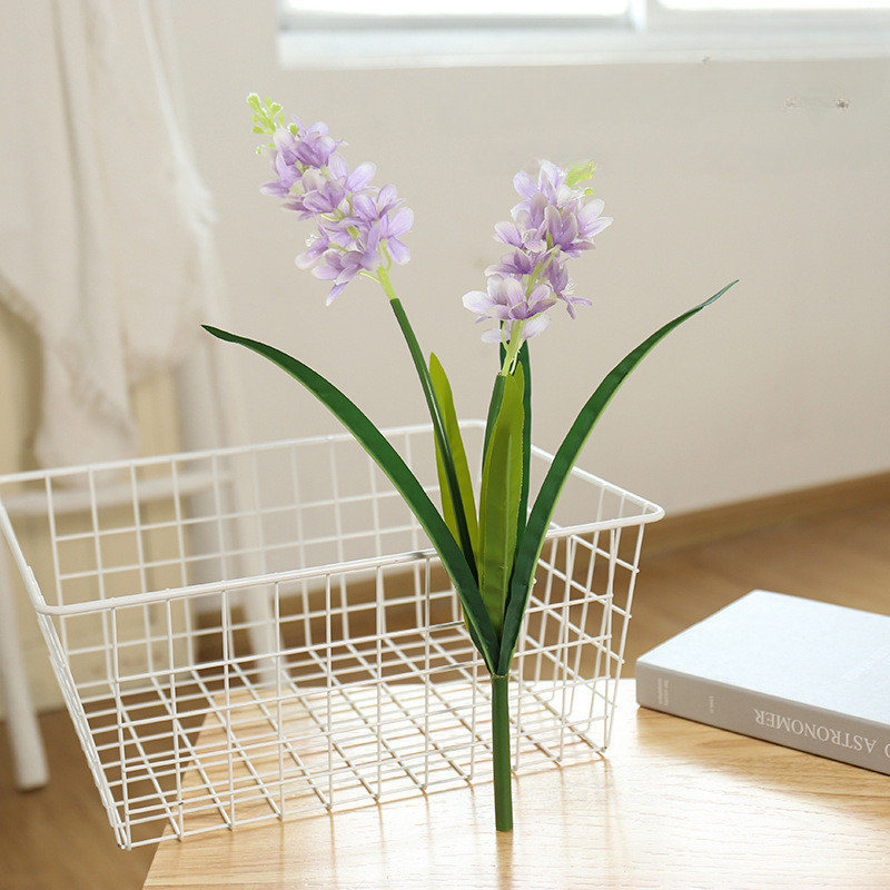 Faux Lifelike Hyacinth Artificial Flower Hyacinth with Bulbs Hyacinth Decor Artificial Silk ...