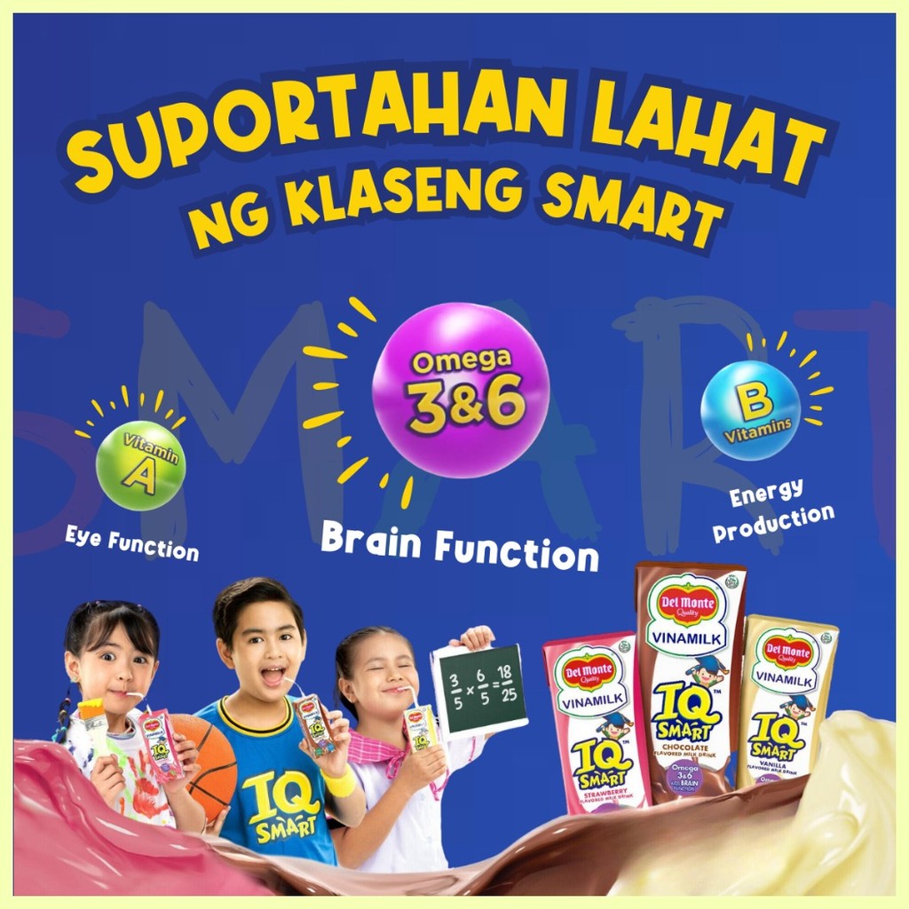 ⊟ DEL MONTE VINAMILK IQ SMART® Strawberry Flavored Milk Drink with ...