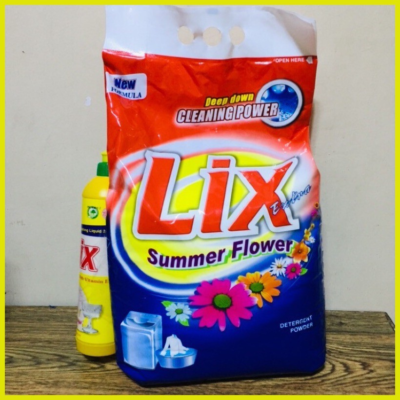 Lix Powder Detergent 5Kg (with Free Dishwashing Liquid) | Shopee ...