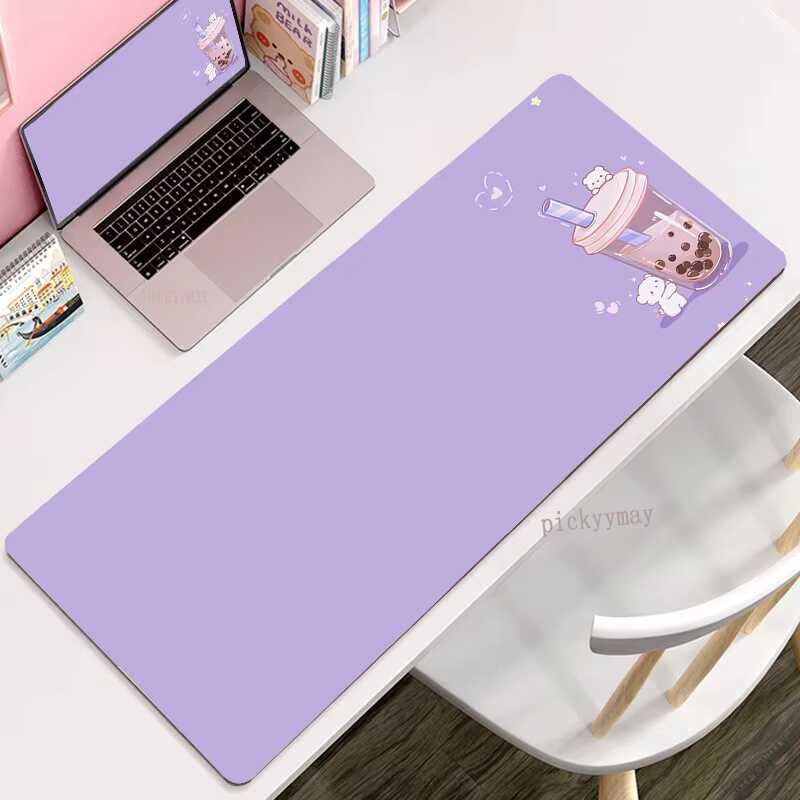 Mouse Pad Purple Large Office Mousepad Drinks Keyboard Mat Kawaii XXXL ...