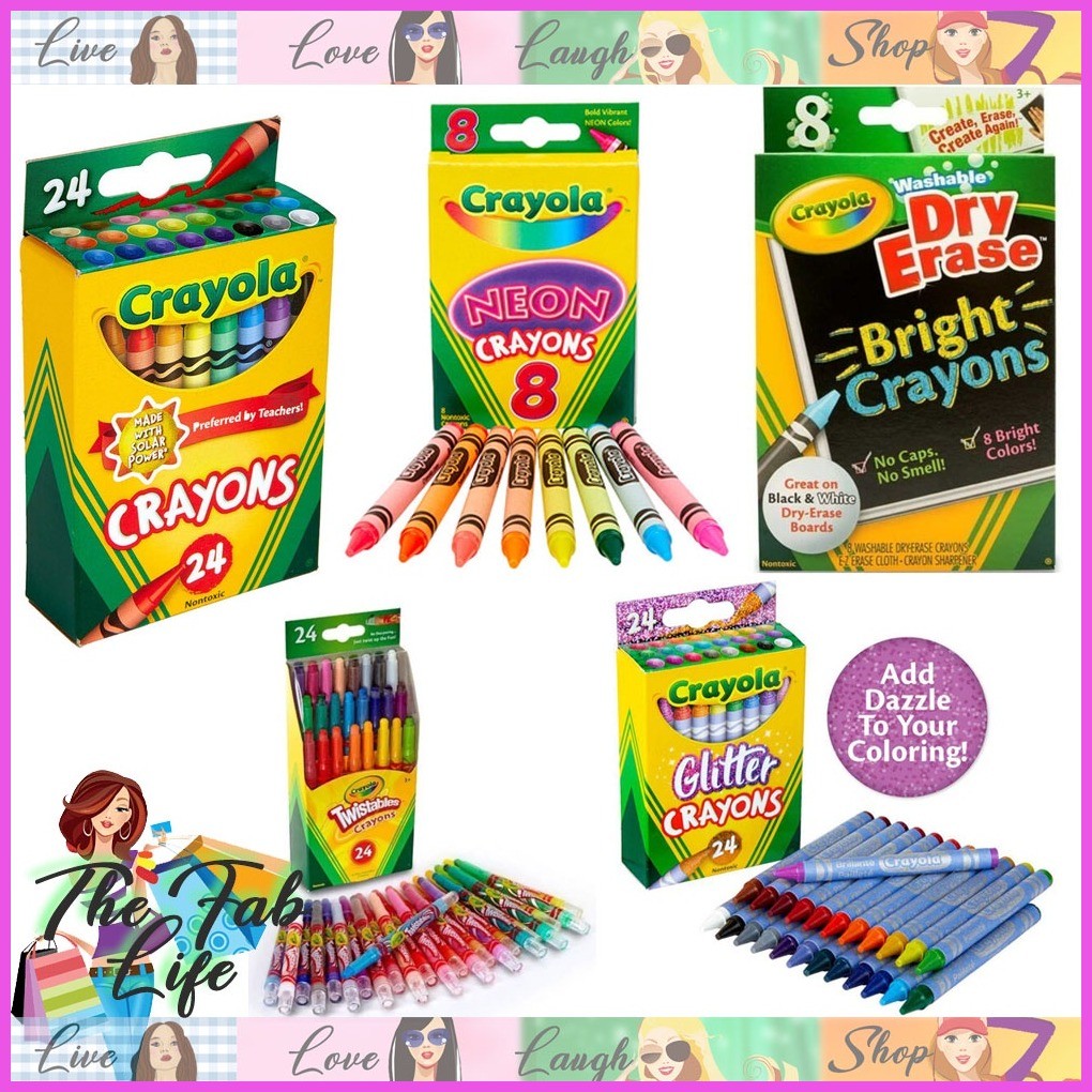 Crayola - Crayons (Classic, Neon, Glitter, Twistables, Dry Erase ...