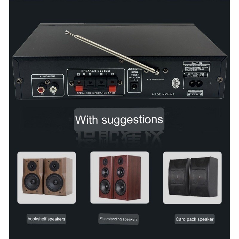 AV-111BT or 333BT 800W Bluetooth 5.0 Amplifier for speaker，2.0 Channel ...