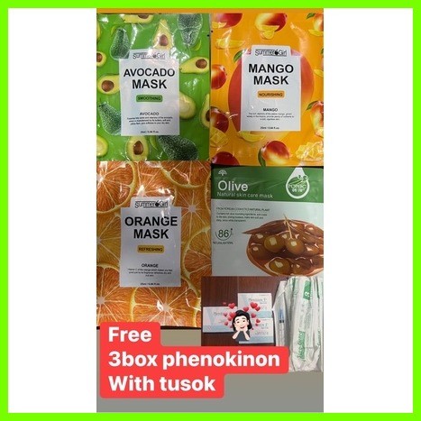 1 random facial mask free 3boxpheno with tusok (finokinon) hrtby chukie ...