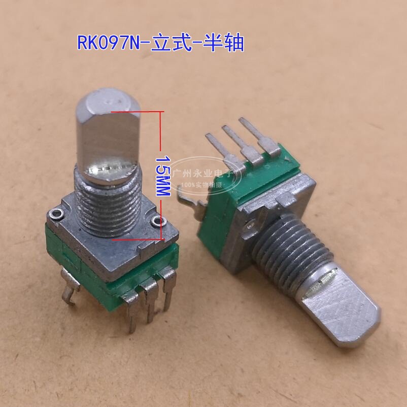 3PCS RK097 Single Sealed B10K B103 B50K B503 B100K B104 3 Pin Bent Foot ...
