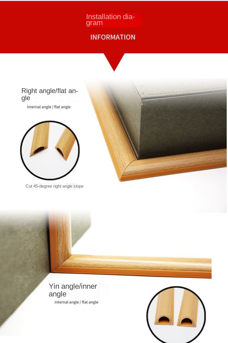 PVC Open-Mounted Trunking Wood Grain Trunking Arc Geosyncline Step ...