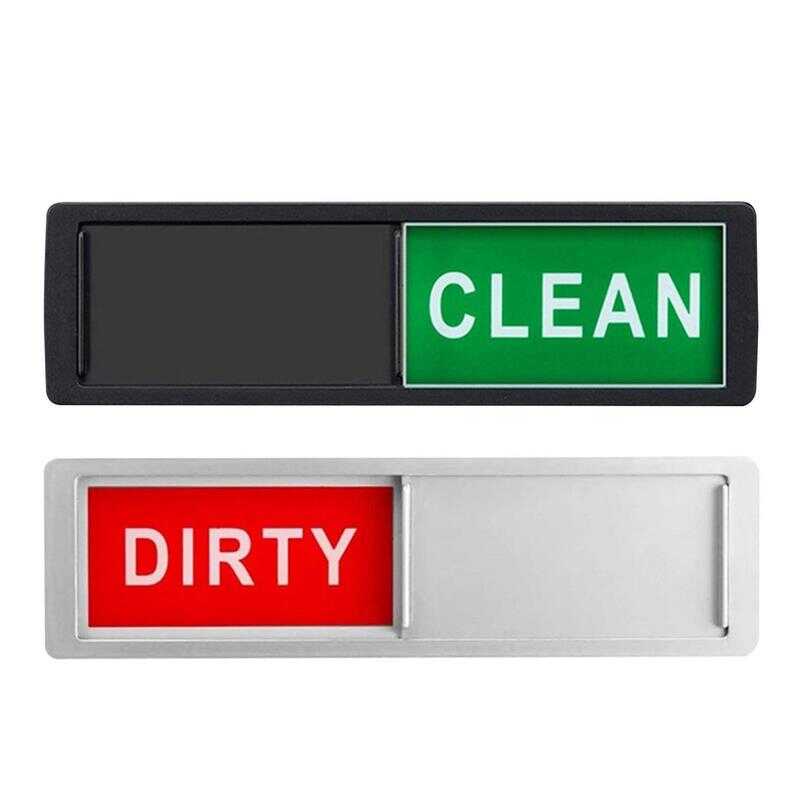 Malinis na Dirty Signs Laundry Magnetic Sticker Kitchen Door Hotel ...