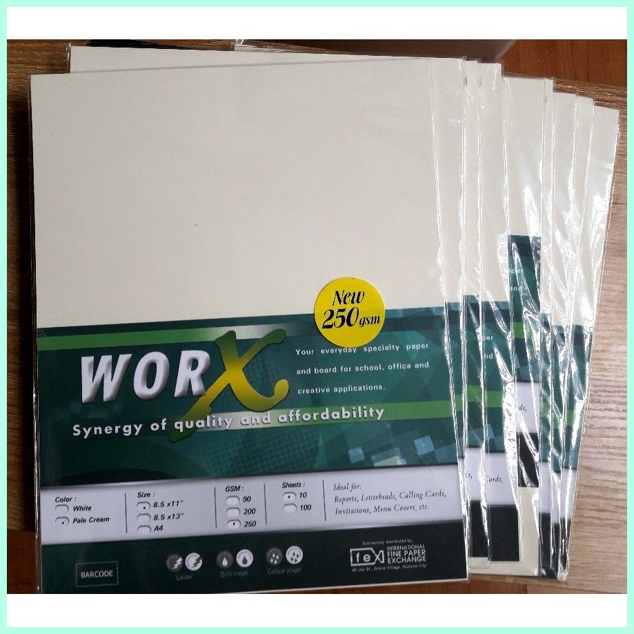 30 PCS 90 GSM Worx Specialty / Board Certificate Paper White/Pale Cream ...