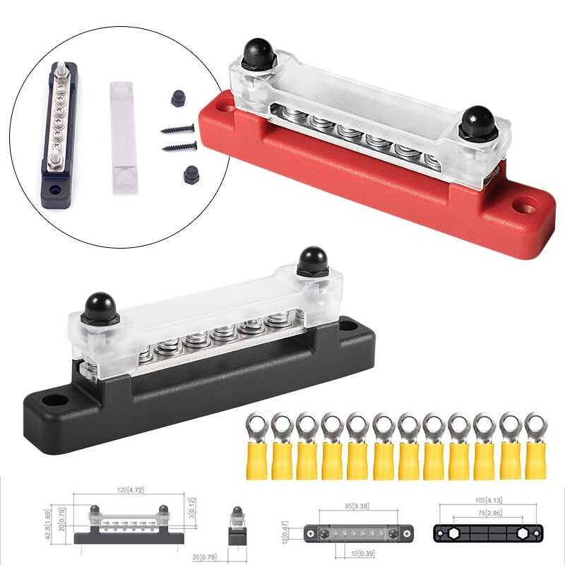 Yacht modification 6-way busbar 100A high current 4-way busbar nylon ...