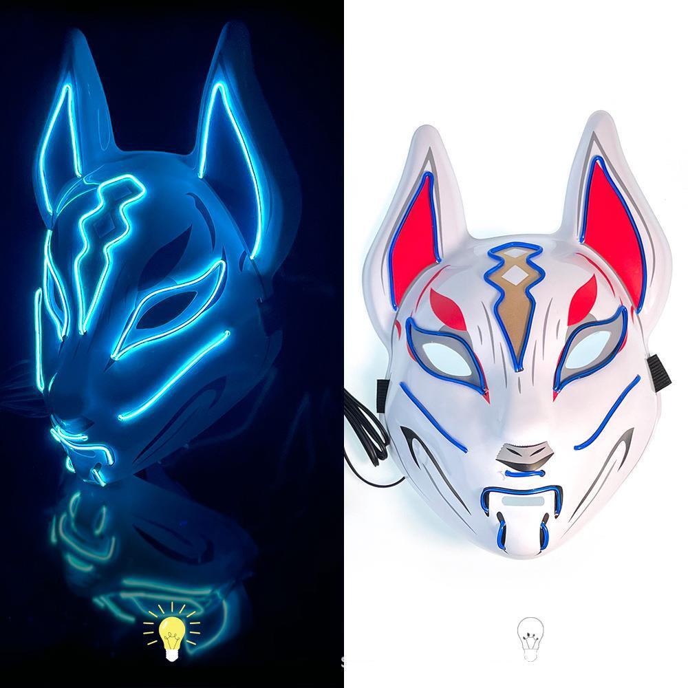 Fort Night Sky Fox Luminous LED Fox Mask Tik Tok Same Style Headgear ...
