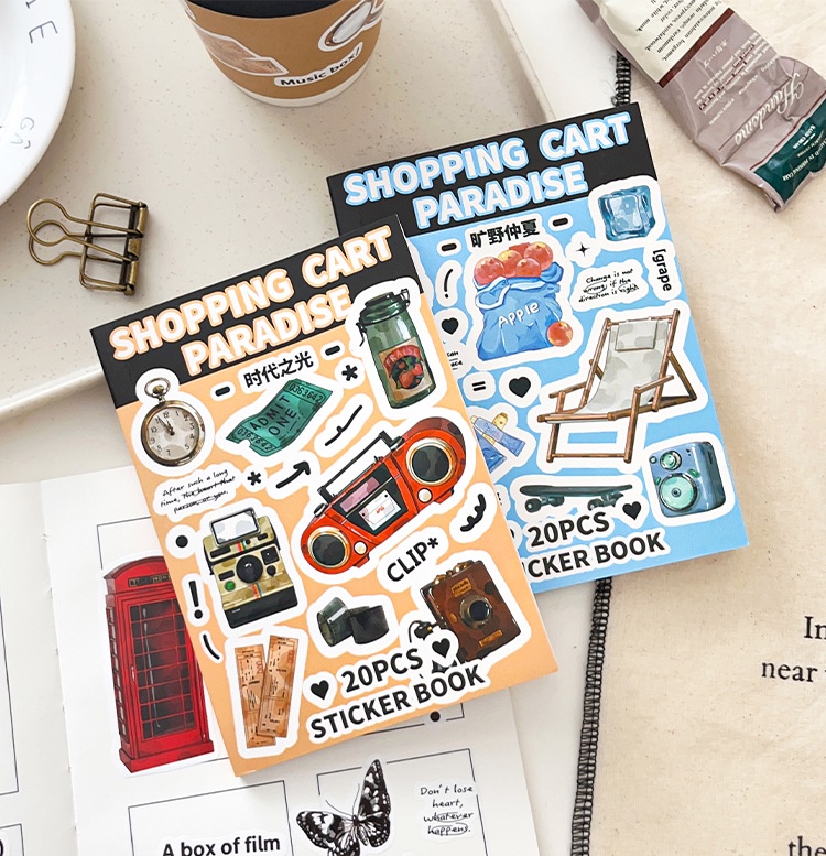 Journamm 20 Sheets Ins Style Stickers Book DIY Scrapbooking Supplies ...