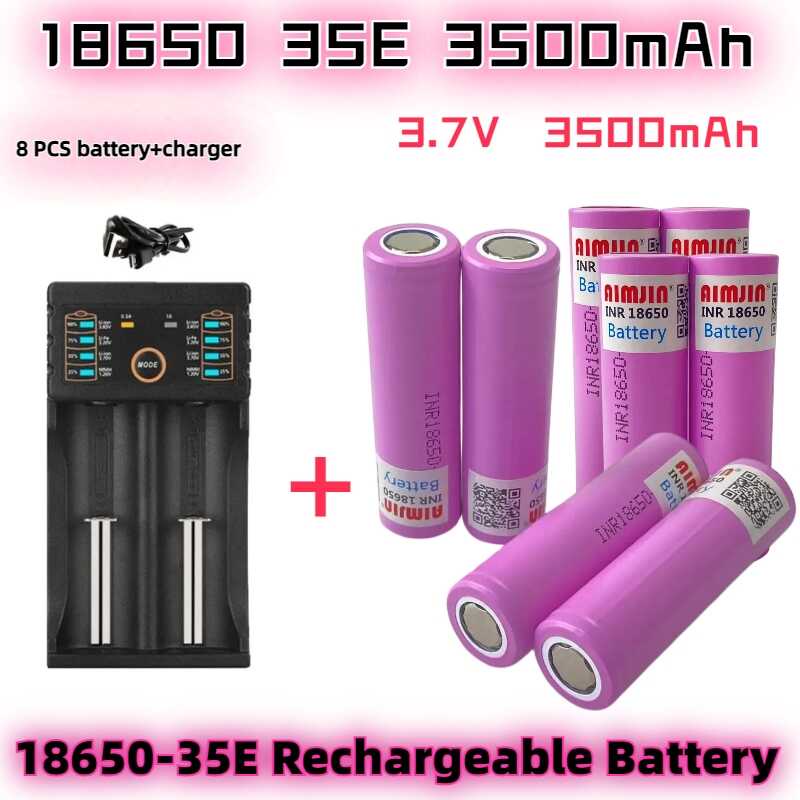 3.7V 3500mah For Samsung 35E INR 18650 20A Lithium Lon Battery ...