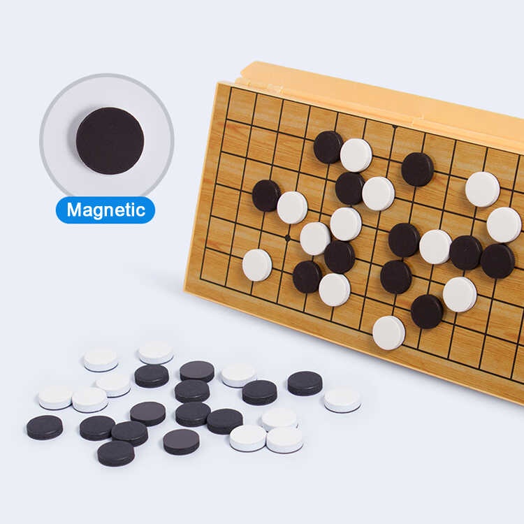 Go Chess Set Magnetic Foldable Table Board Game Weiqi Checkers Gobang ...