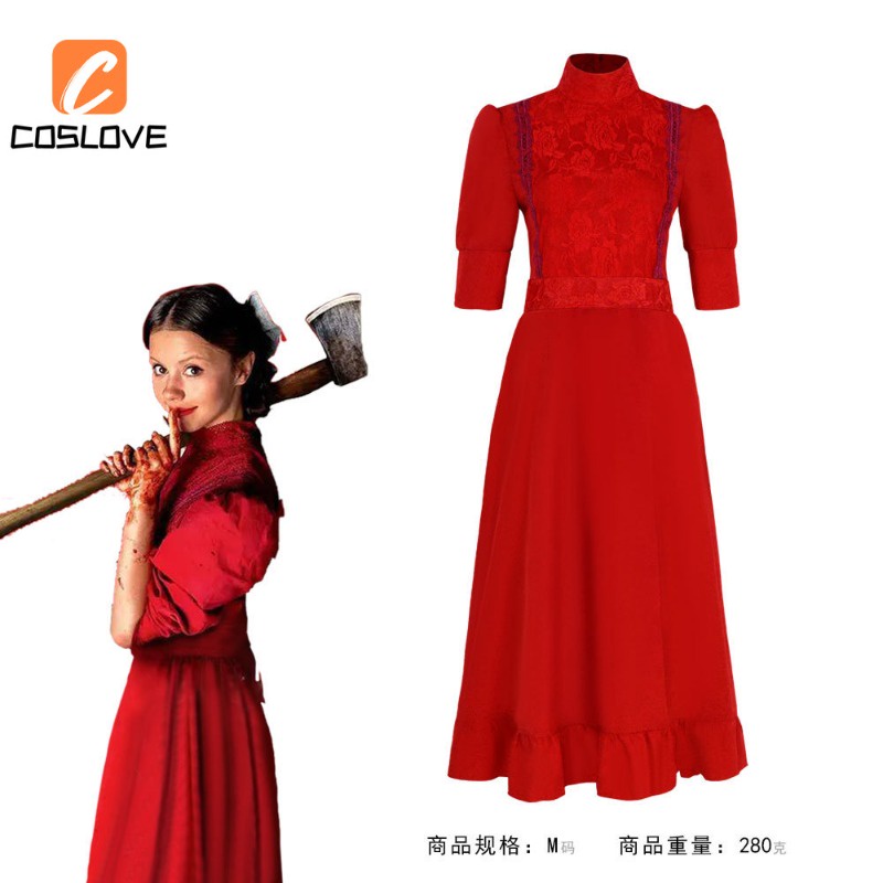 Horror Movie PEARL Cosplay Full Set Costume Suit For Woman Red Color ...