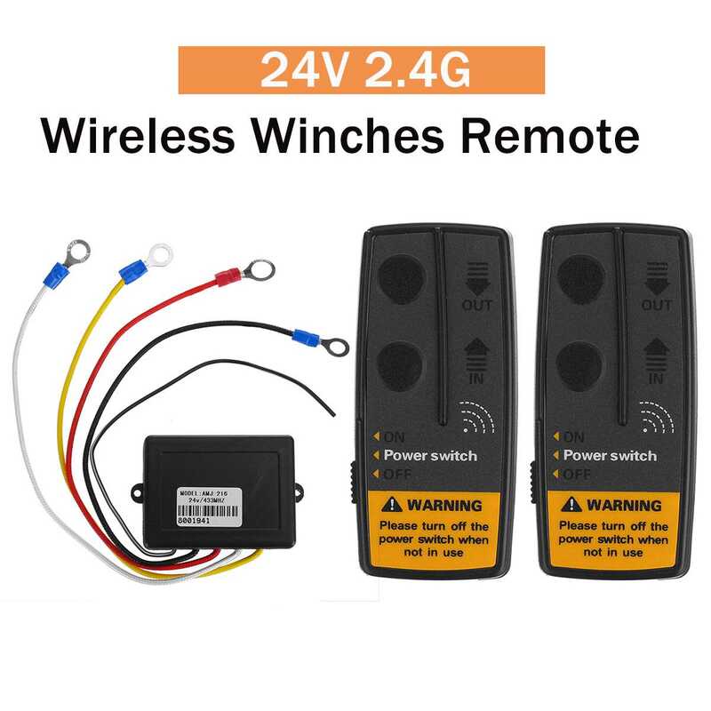 12V 24V 2.4G 50m Universal Car Wireless Winch Crane Remote Control ...