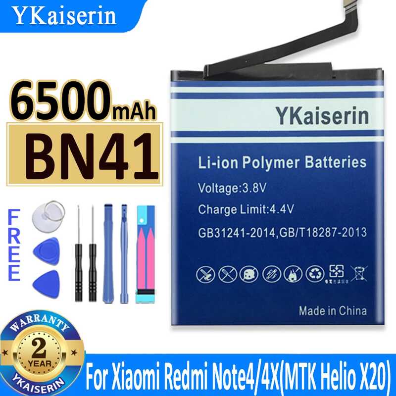 BN41 BN43 Battery for Xiaomi Redmi Note 4 Note4 MTK Helio X20 / Note 4X ...