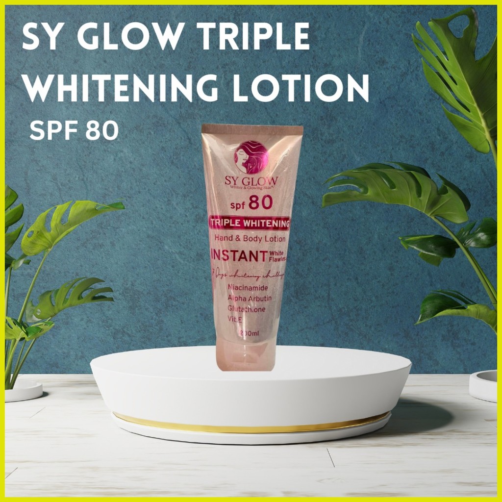 § SY GLOW LOTION TRIPPLE WHITENING SPF 80 | Shopee Philippines