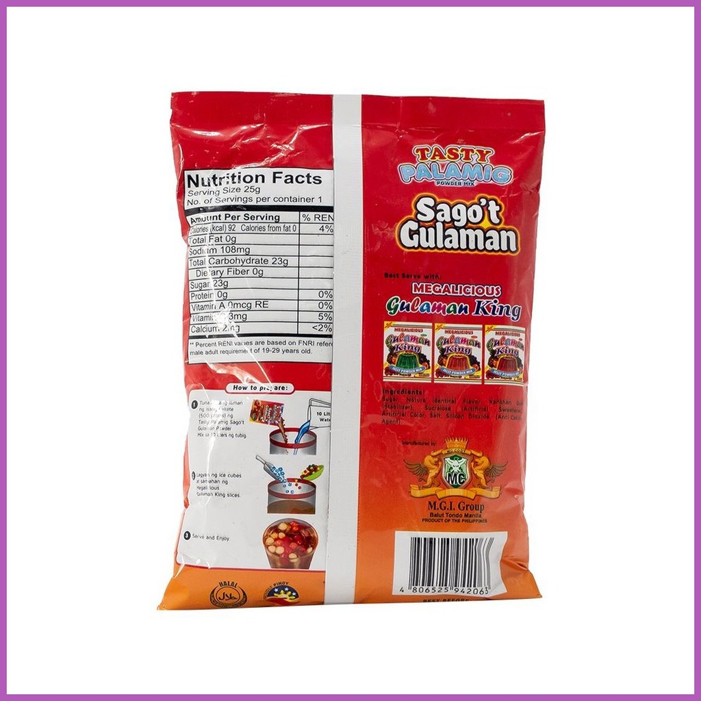 ∏ Tasty Palamig Powder Mix (Sagot Gulaman) 500g x 1pack | Shopee ...