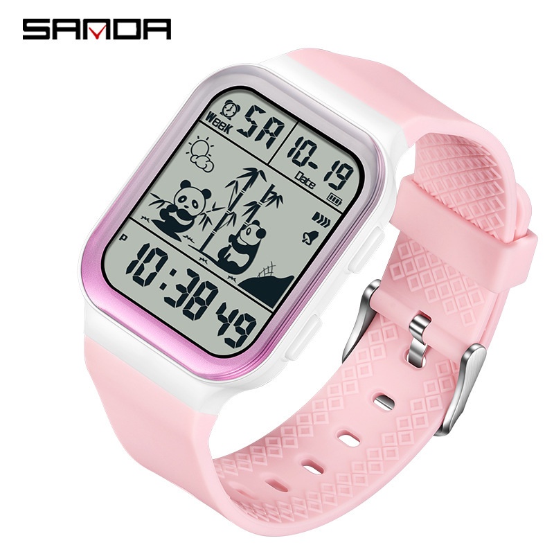 Sanda New National Treasure Panda Electronic Watch Outdoor Sports ...