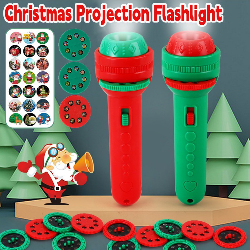 Christmas Slide Projection Flashlight / Cartoon Santa Claus Pattern ...