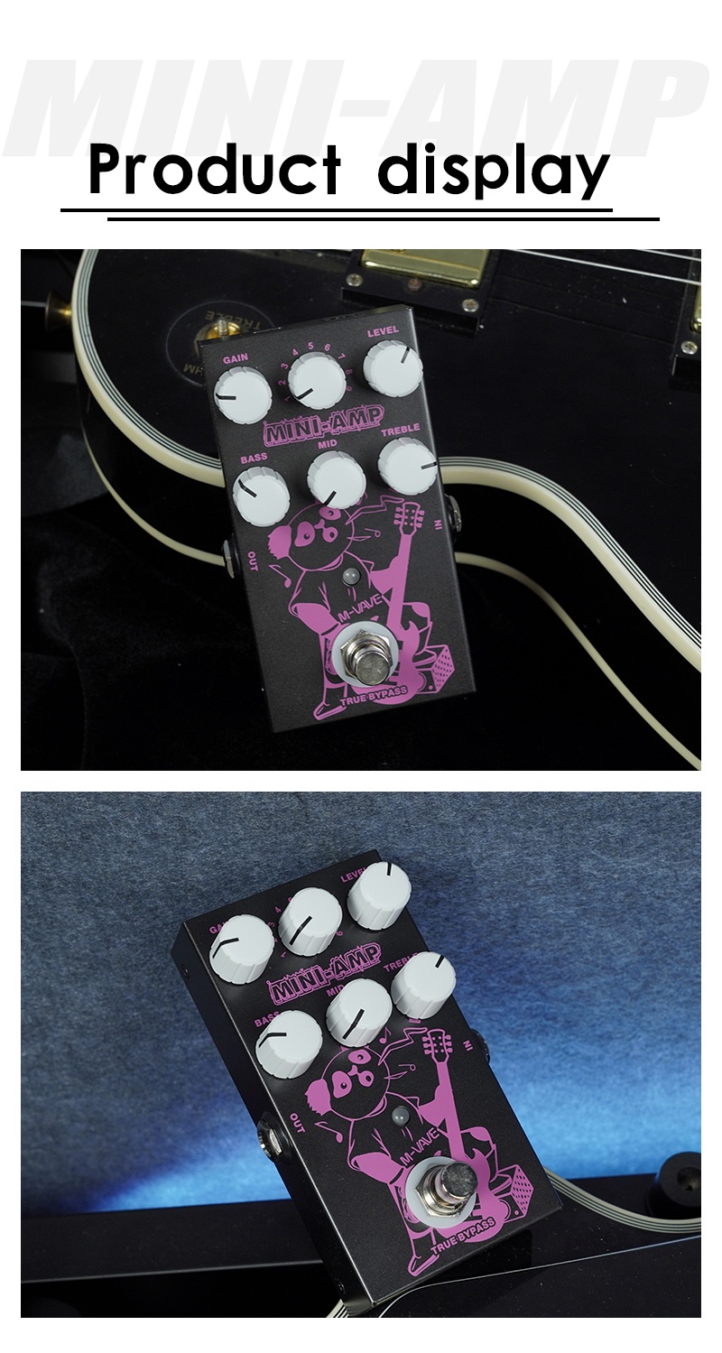 M-VAVE MINI-AMP Pre-amp Simulation Effect Pedal 9 Classic Amp Effects 3 ...