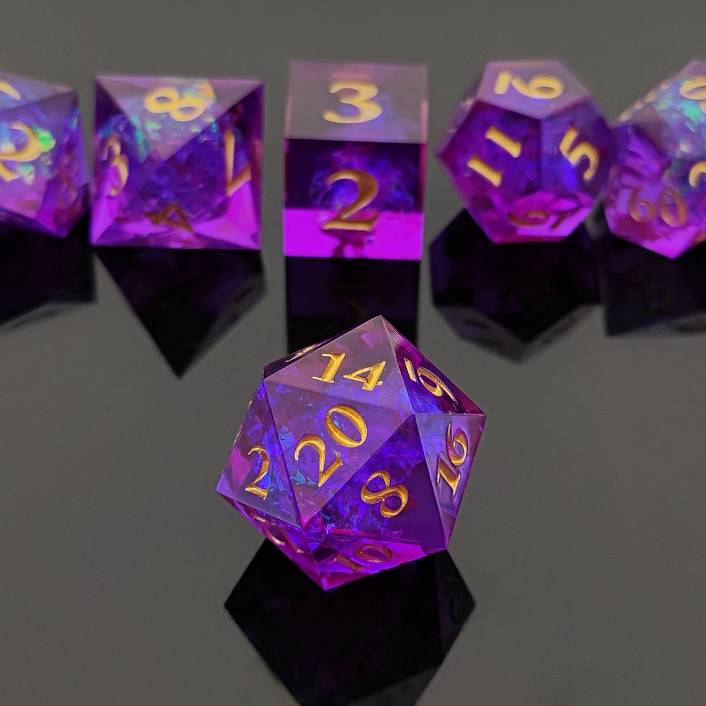 COC Running Group Dice Chrysanthemum Stone DND Dice TRPG Dragon and ...