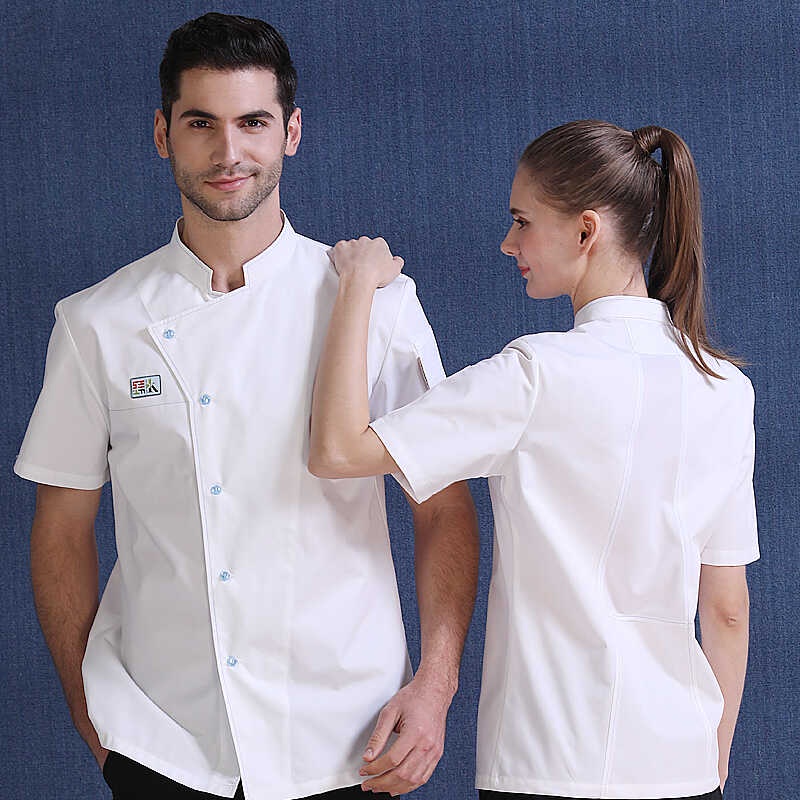 New uniform unisex chef bakery restaurant kitchen work clothes short ...