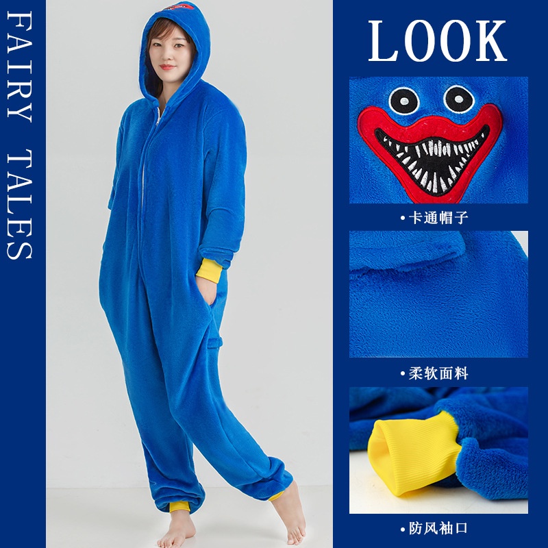 Winter Adults Animal Onesies Women Men Pajamas Suit Onepiece Halloween ...