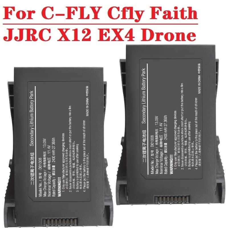Original For JJRC X12 Ex4 11.4V 2400Mah Lipo Battery For “ For C-Fly Cfly Faith Drone FPV RC GPS ...