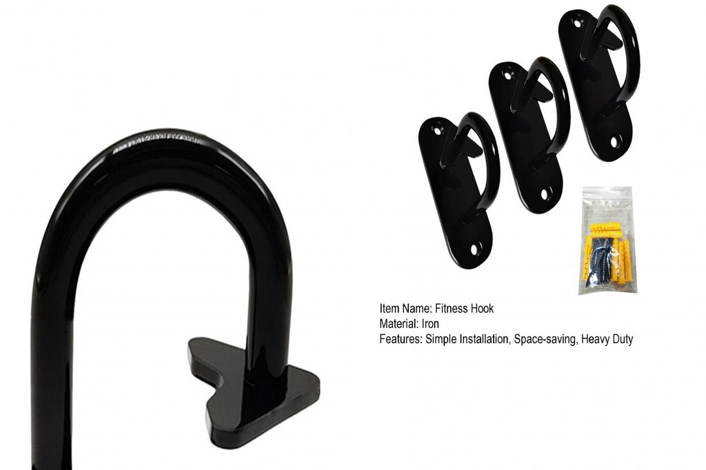 SN Sturdy Exercise Band Hook Fitness Hook 3pcs Wall Mount Exercise Band ...