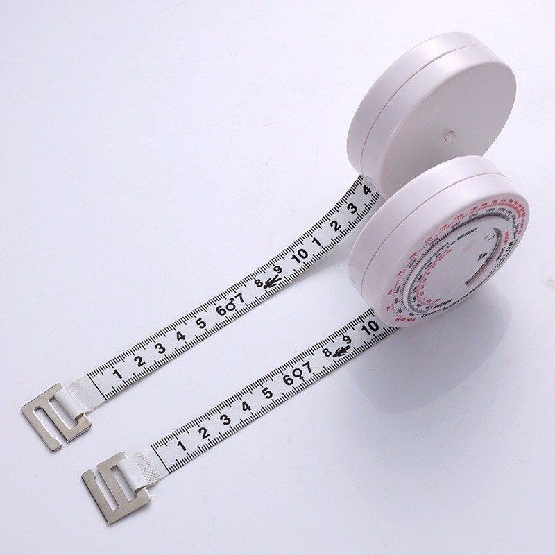 1Pc White Plastic Large Circular Tape Measure Household Telescopic ...