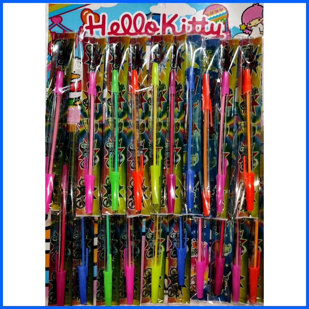 Colored Ballpen with Magic Ruler/ Slap Bracelet with Ballpen/ 20 Pieces ...