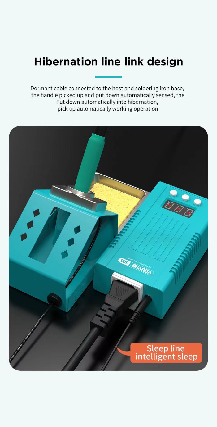YOUYUE 305 T210 MINI Portable Soldering Table 75W With T210 Handle/Tips ...