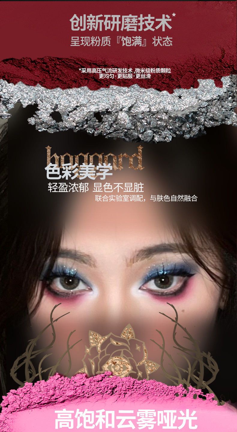 Haggard Seven-Color Eyeshadow Palette Ins Popular Dark Satan's Female ...