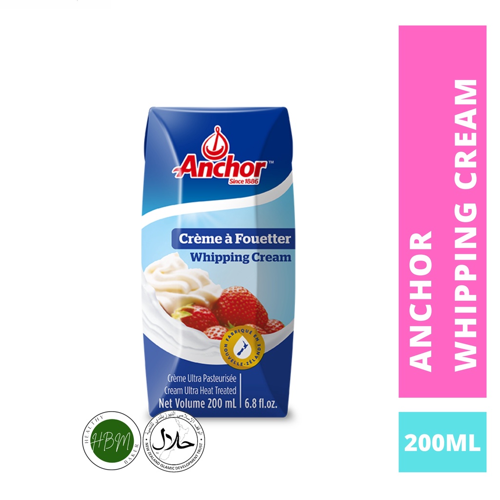 ANCHOR WHIPPING CREAM 200ML / UHT / BAKING / KRIM PUTAR / NEW ZEALAND ...