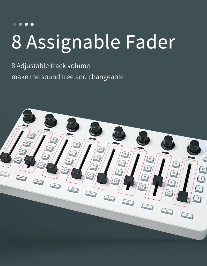M-VAVE SMC-Mixer Wireless MIDI Controller Mixing Console BT Connection ...