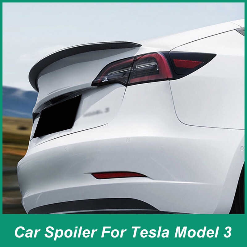 Sa Para Tesla Model 3 Rear Trunk Lid Spoiler Original Design Small Duck ...