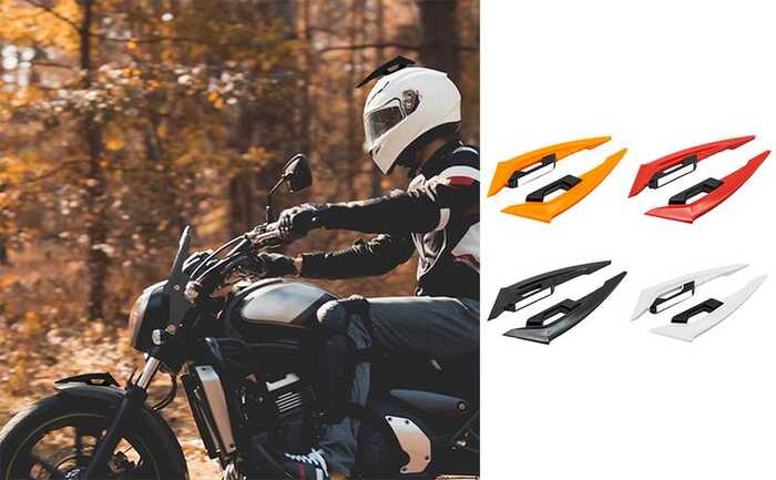 Bisikleta Winglets Motorcycle Fixed Wing Deflector Large Helmet Fixed ...