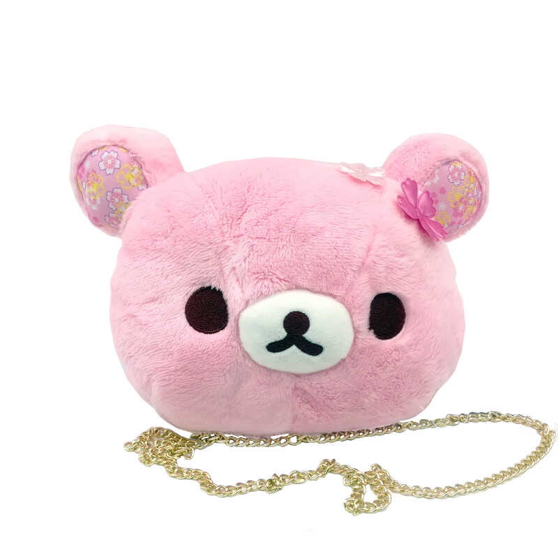 Kawaii Rilakkuma Plush Bag Pink Cherry Blossoms Crossbody Bags For ...