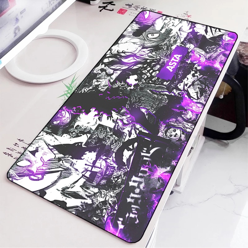 Anime Mouse Pad Large Gaming Mousepad Black Clover Deskmat Rubber Mat ...