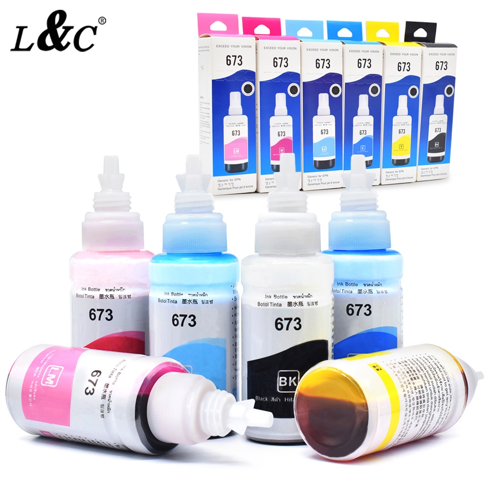 L&C 70ML Premium 673 Dye ink for 673 L800 L801 L805 L810 L850 L1800 L ...