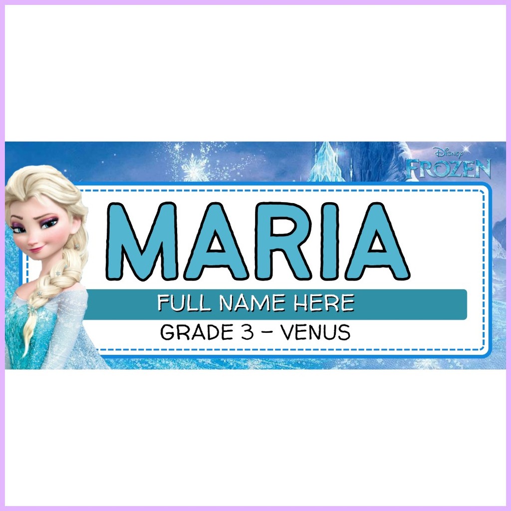 유 Customized Laminated Name Tag / Name Plate for Kids (BACK TO BACK ...