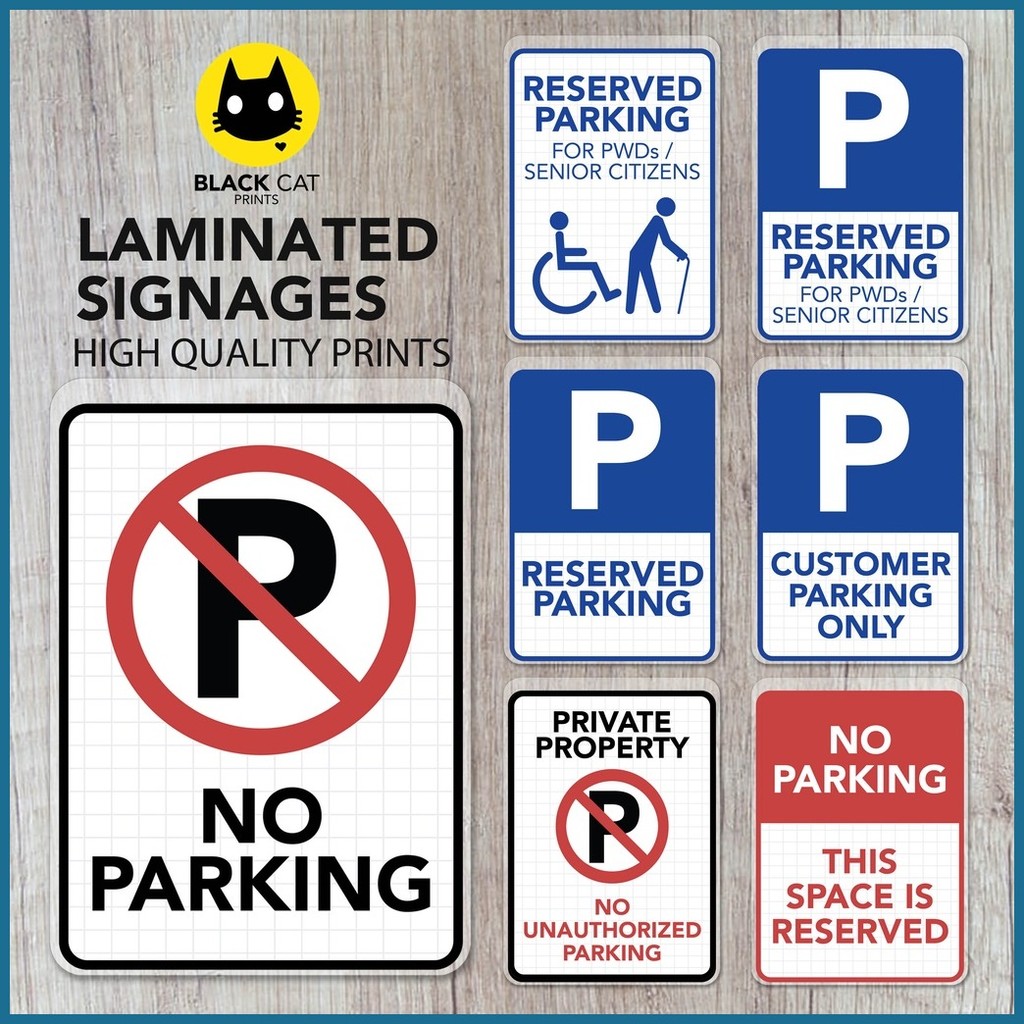 ۞ ஐ No Parking This Space is Reserved Sign / Laminated Signage / Sign ...