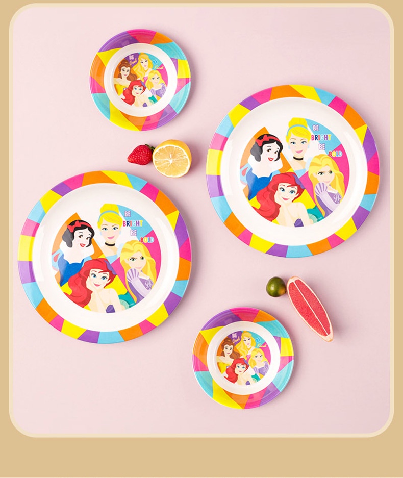 Melamine Disney Princess design Dinnerware Bowl Plate Spoon Baso ...