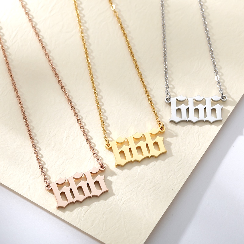 777 Angel Number Necklaces For Women Stainless Steel Couple Necklace ...