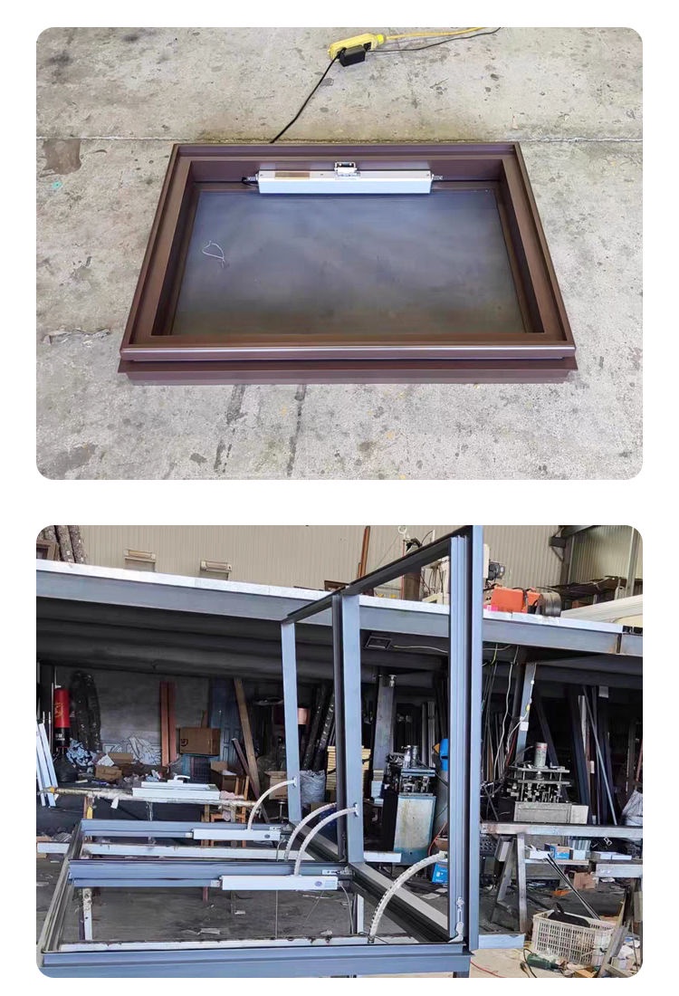 Intelligent Aluminum Alloy Electric Skylight Oblique Flat Roof Attic ...