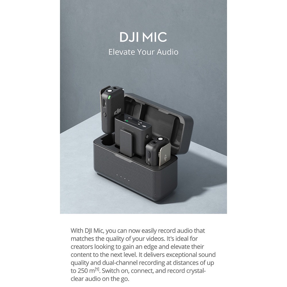 【Original】 DJI Mic Wireless DJI clip-on microphone, compact and ...