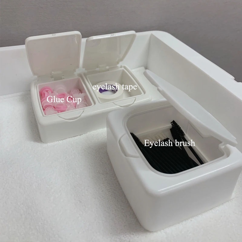 Multi-functional Eyelash Tool Storage Cart 3-tier Plastic Rolling Utility Carts with Handle ...