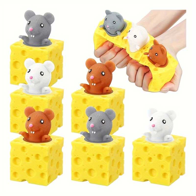 6-Piece Cheese Mouse In Soft Cheese Sensory Anxiety Relief Office Ball ...