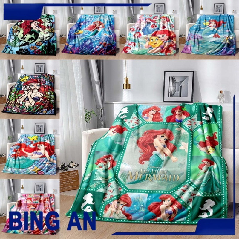Customizable Disney The Little Mermaid Ariel Princess Flannel Blanket ...